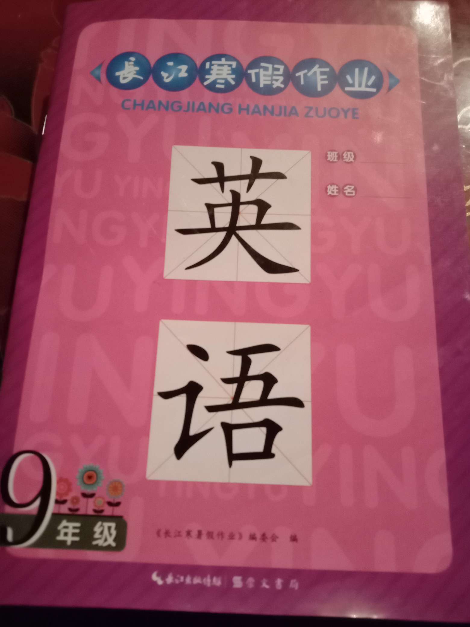 2022年长江寒假作业崇文书局九年级英语人教版答案——青夏教育精英家教网——