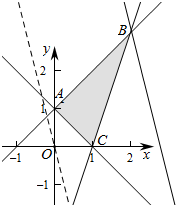 设变量x.y满足约束条件$\left\{\begin{array}{l}x-y≥-1\\ x+y≥1\\ 3x-y≤3\end{array}\right.$.则目标函数z=4x+y的最大值为 ...